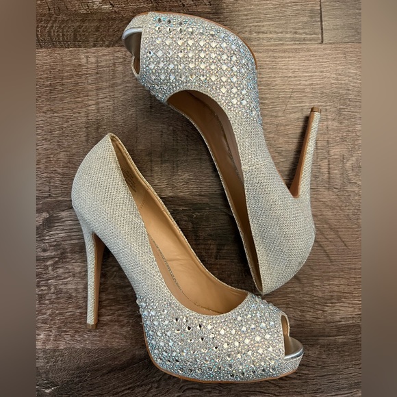 De Blossom Collection | Shoes | Rhinestone High Heel | Poshmark